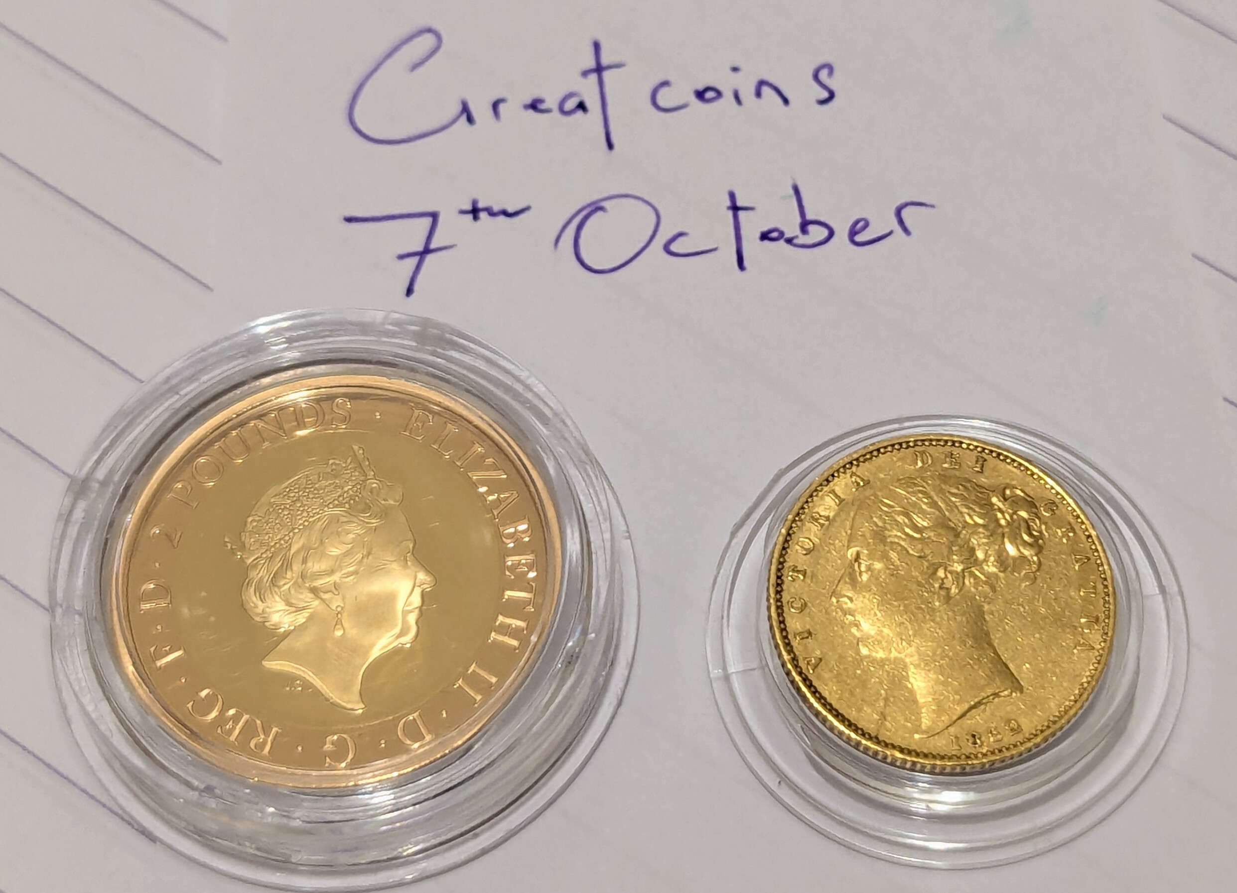 2019 Gold Captain Cook £2 + 1852 Shield Sovereign - UK (Ungraded) - The ...