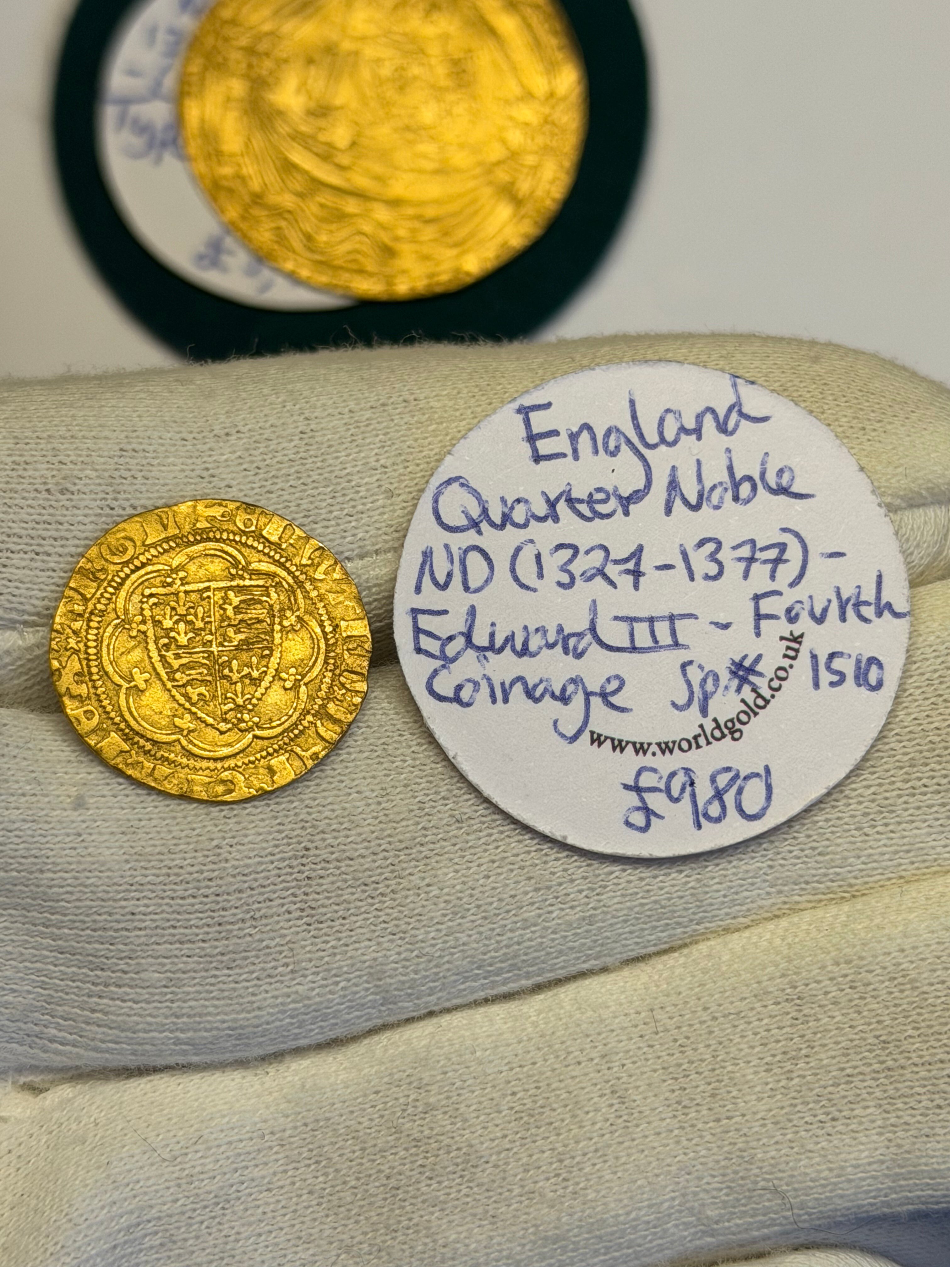 Hammered English Gold – Richard III Noble & Edward III Quarter Noble ...