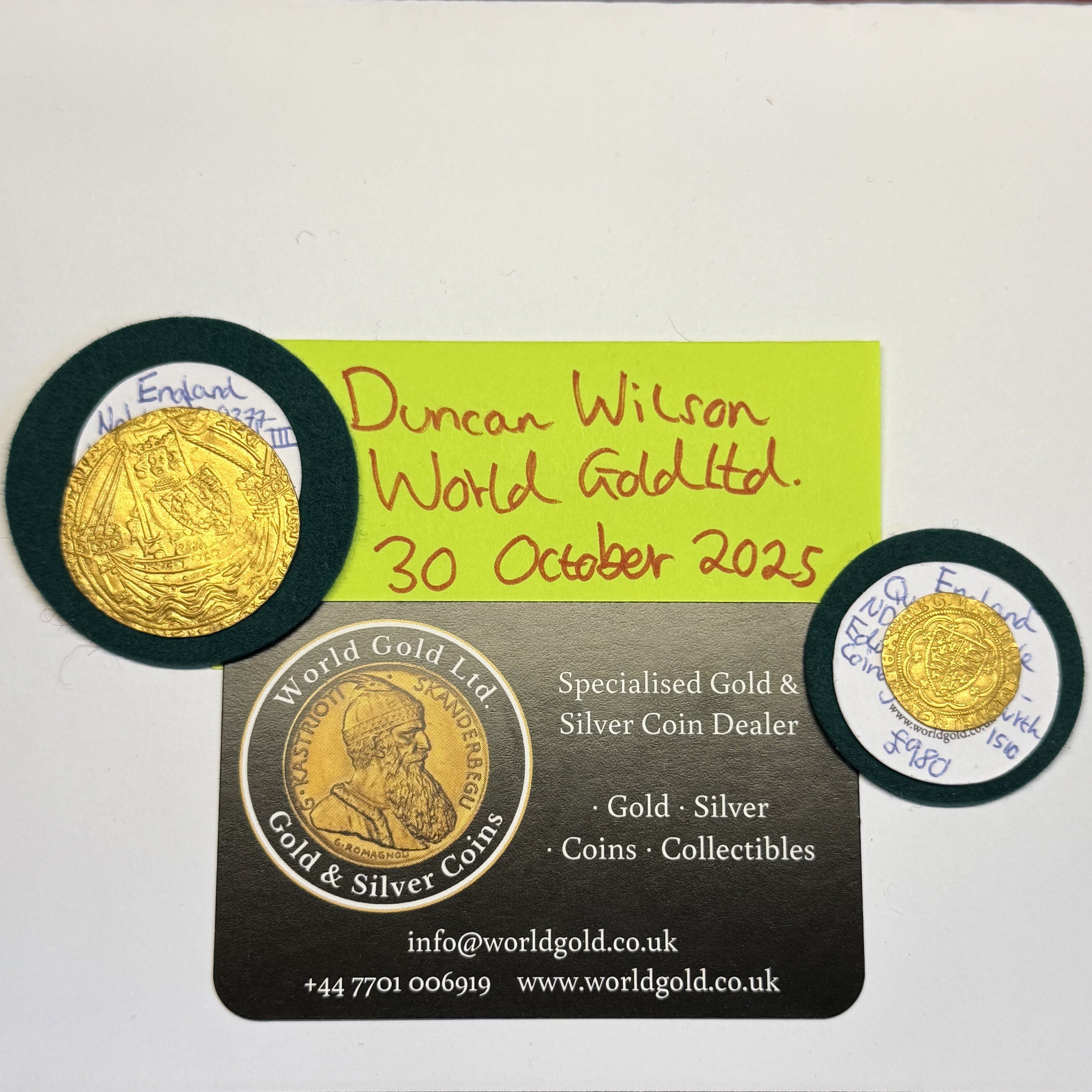 Hammered English Gold – Richard III Noble & Edward III Quarter Noble ...