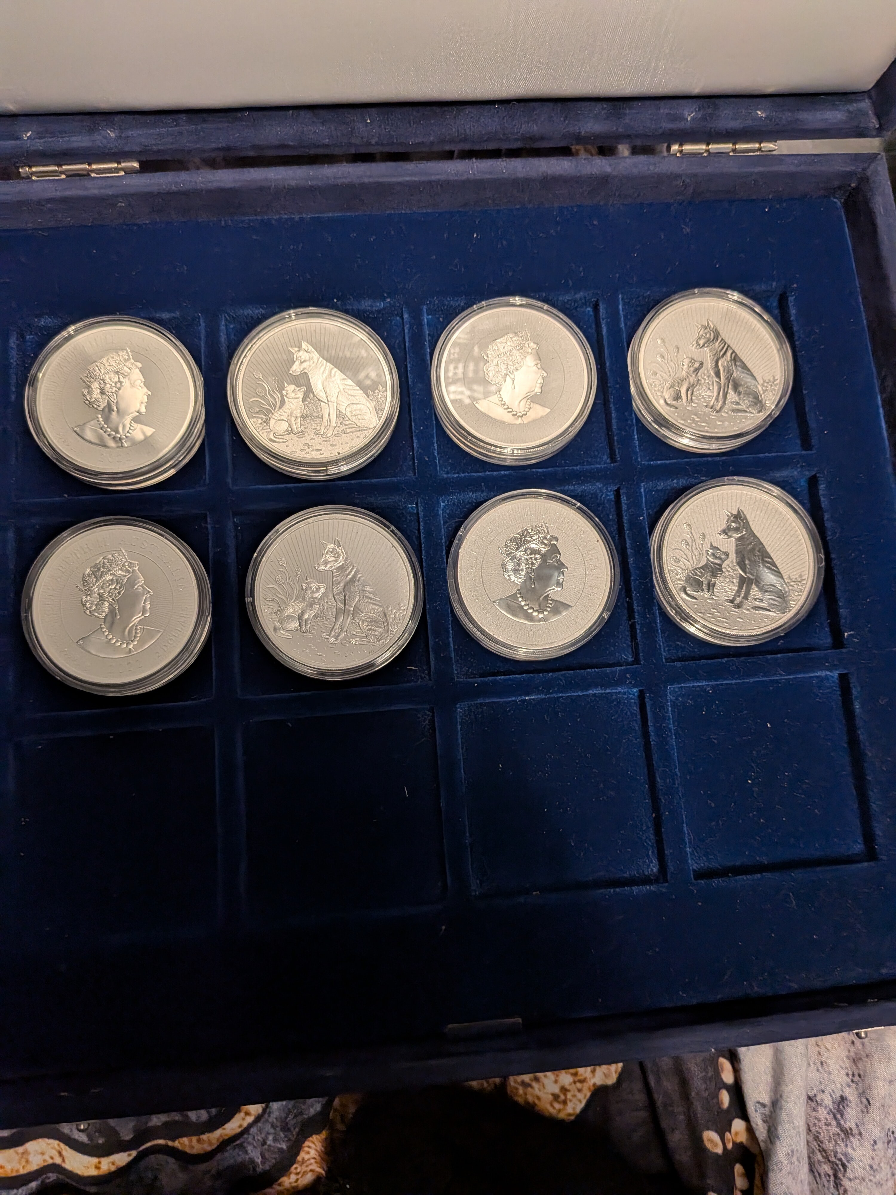 **Flash Deal until 11pm**2 Oz Silver Dingo and Baby Australian Coins £ ...