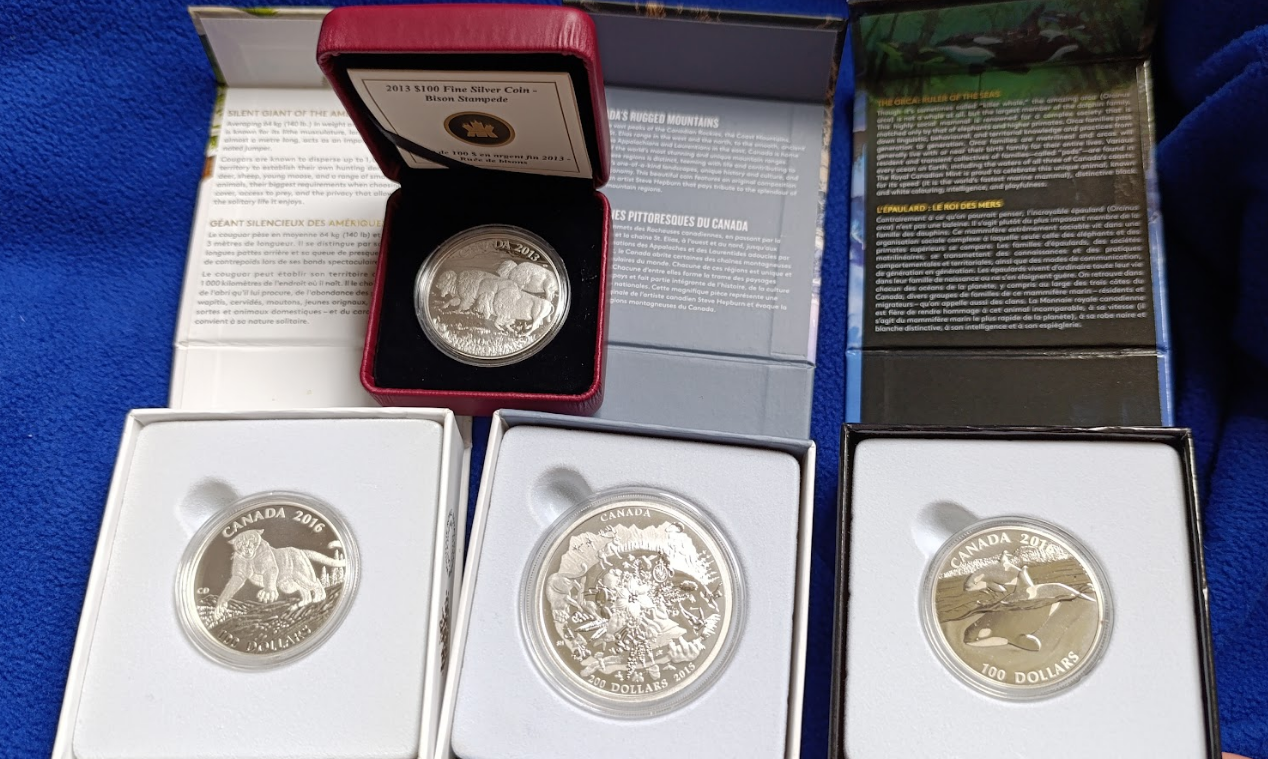 Canada $100 and $200 silver coins - UK (Ungraded) - The Silver Forum