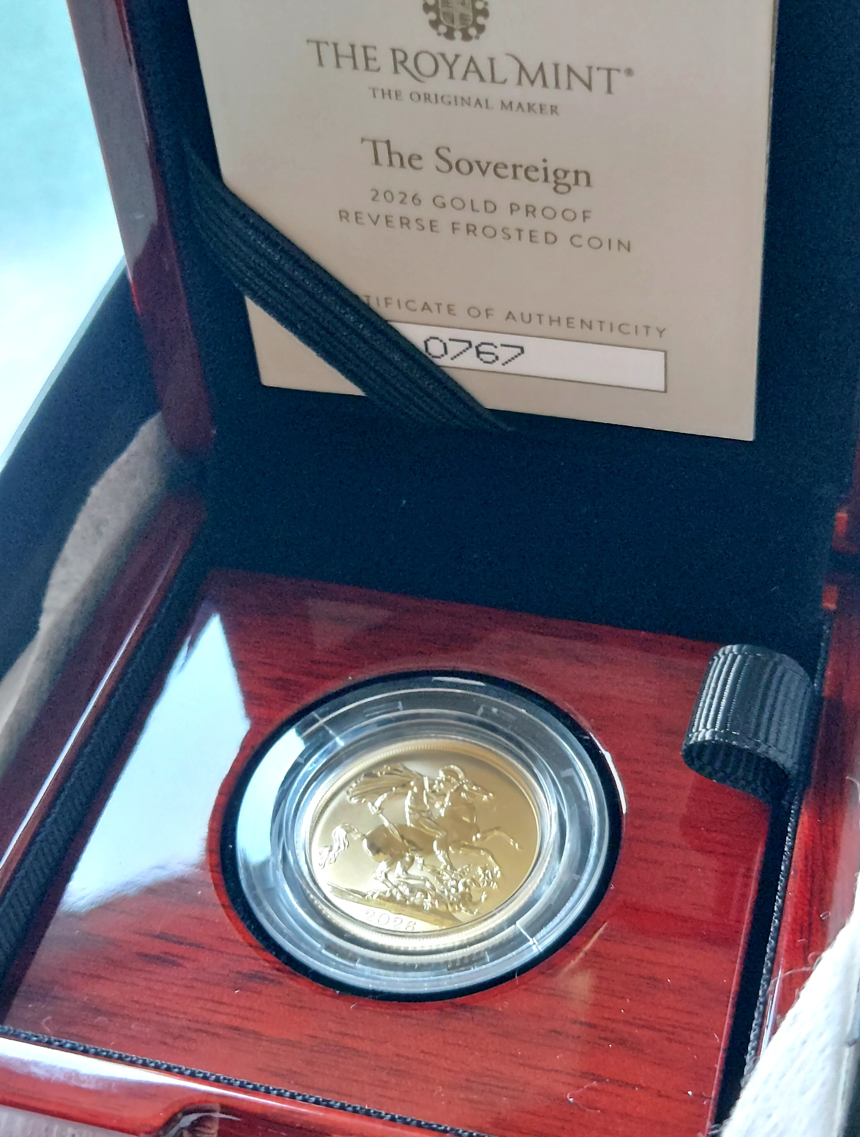 Auction: Final Coin 2026 Reverse Frosted Gold Proof Sovereign - UK ...