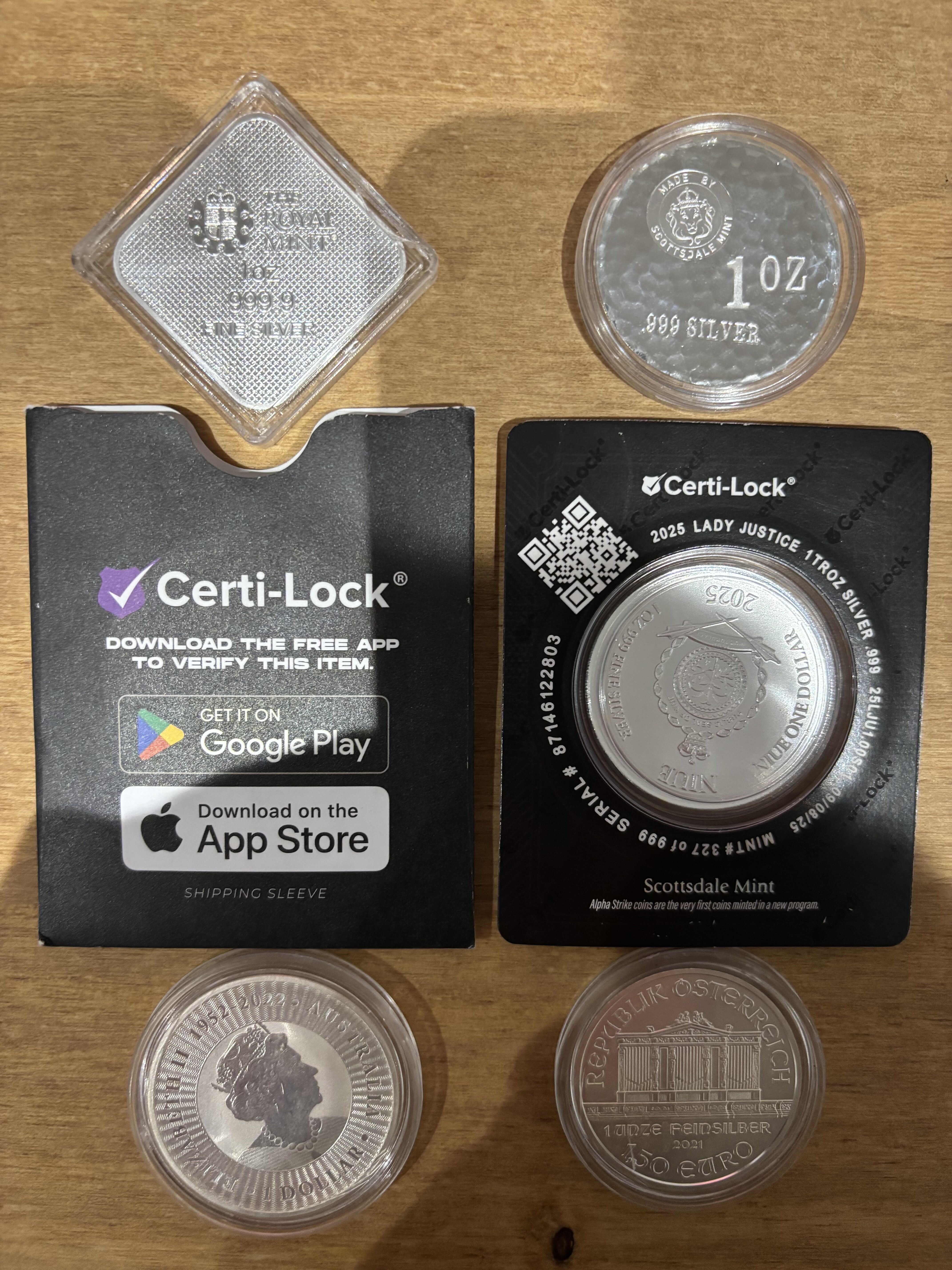 5x 1oz Silver Bits - UK (Ungraded) - The Silver Forum