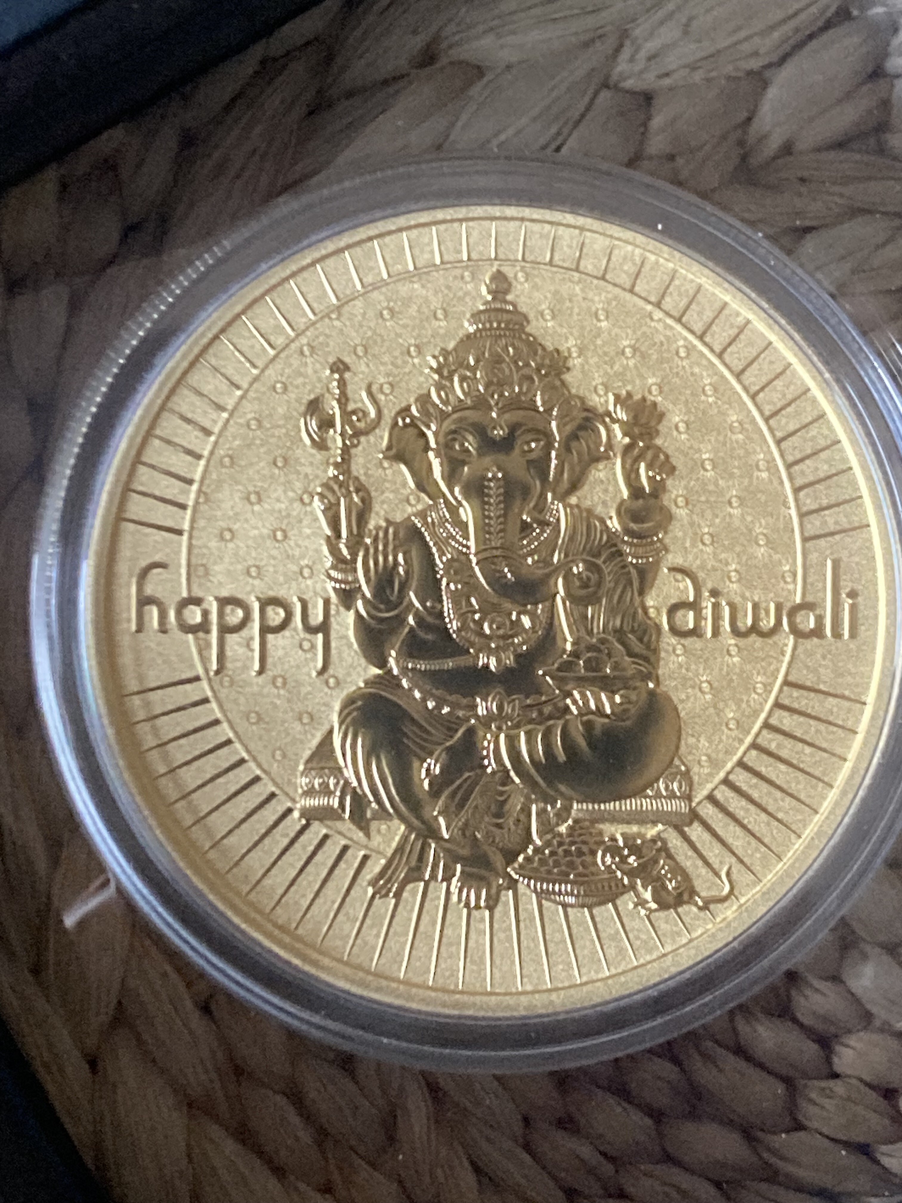 Happy Diwali, Perth Mint 2024 1oz medallion. Boxed and COA. 24 carat ...