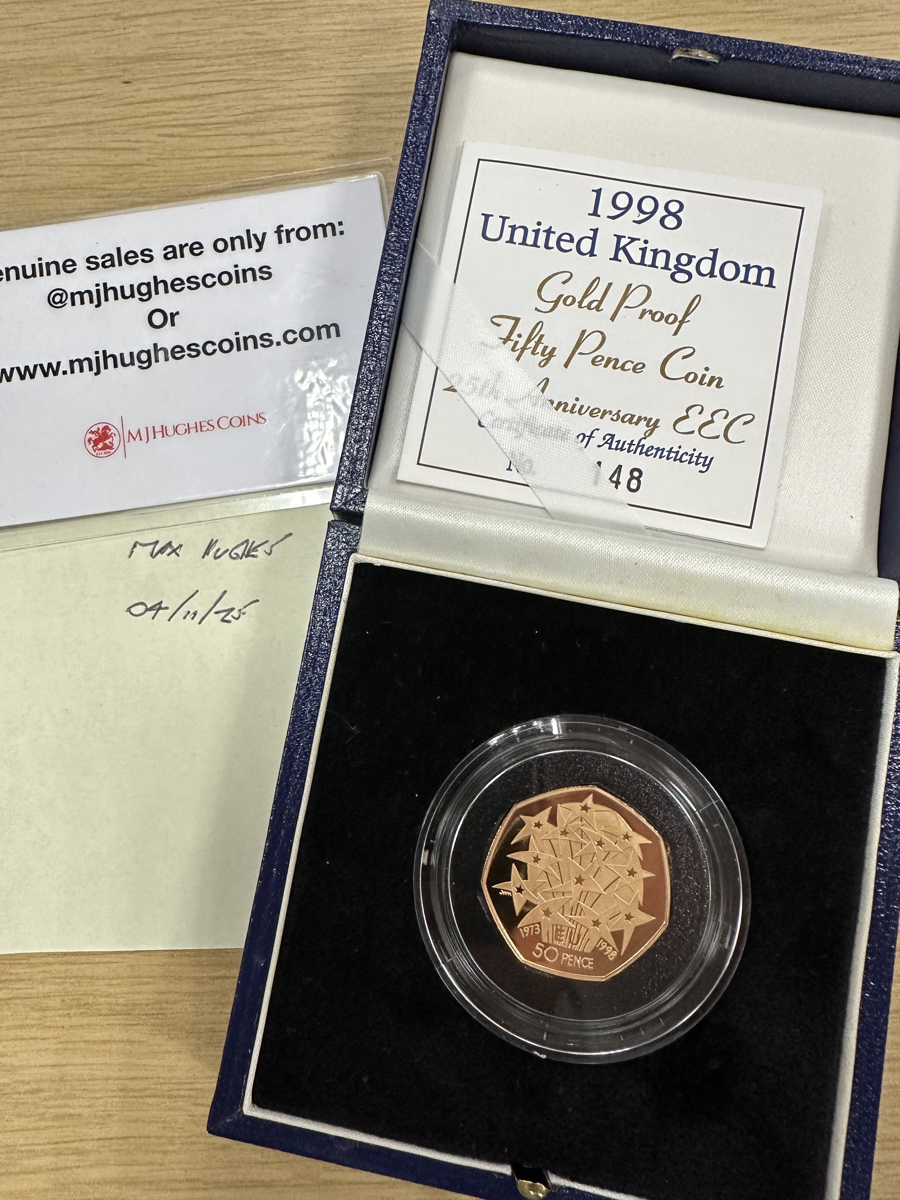 1998 EEC Gold Proof 50p £1425 plus postage - UK (Ungraded) - The Silver ...