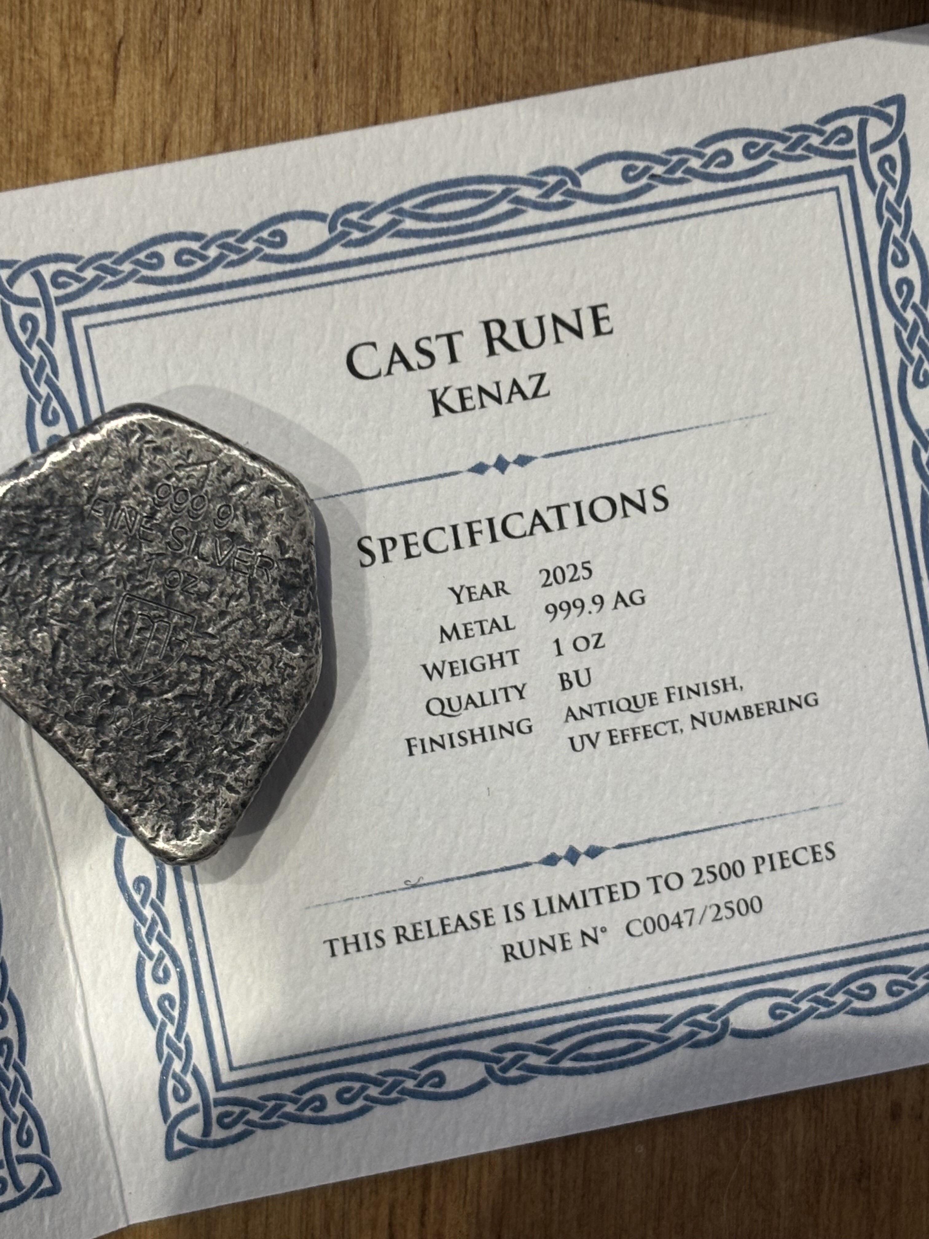 Germania Mint 1oz Silver Rune - UK (Ungraded) - The Silver Forum