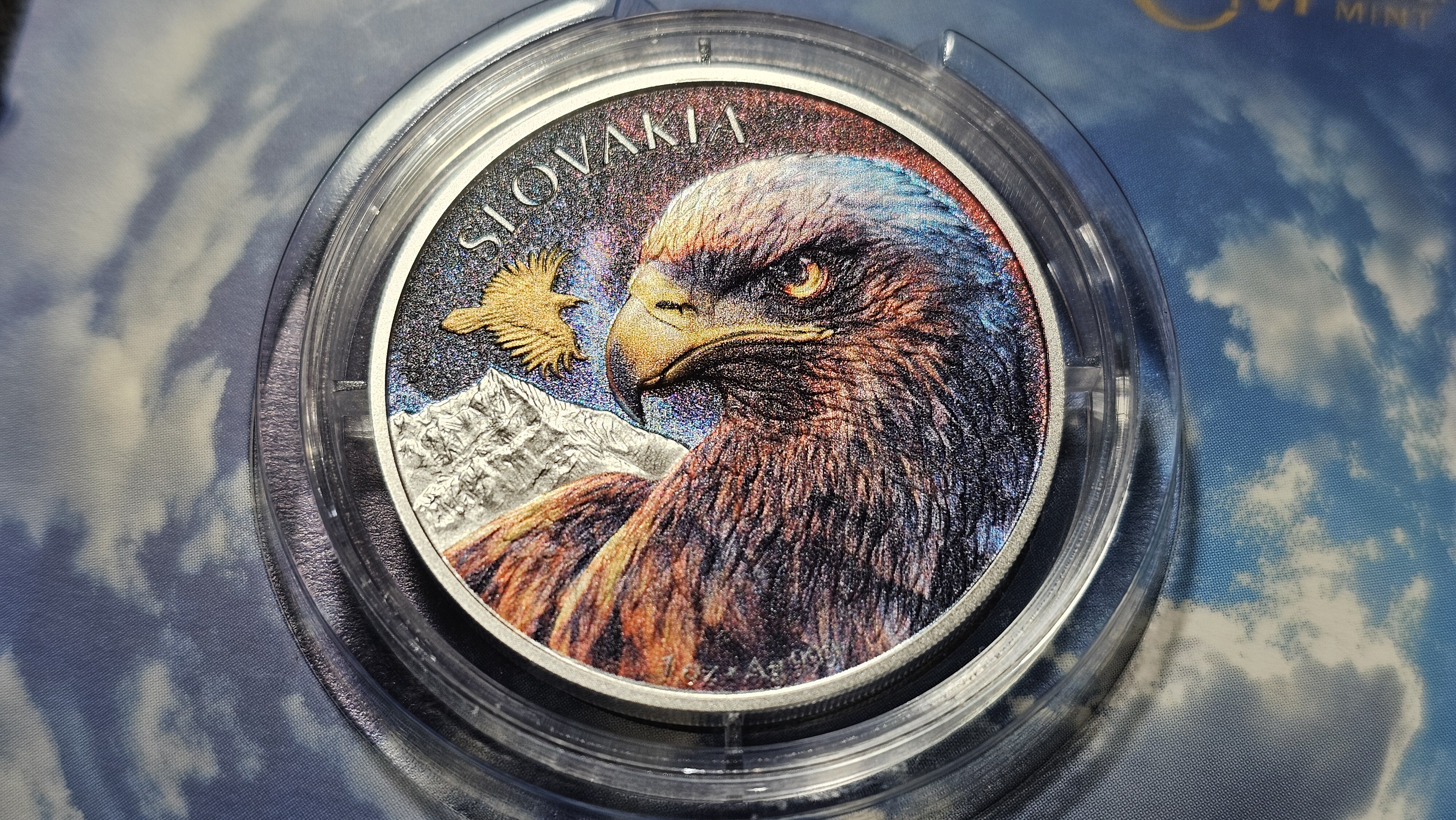 Czech Mint, 1oz, 999, 2024 and 2025, display carded coloured Proof ...