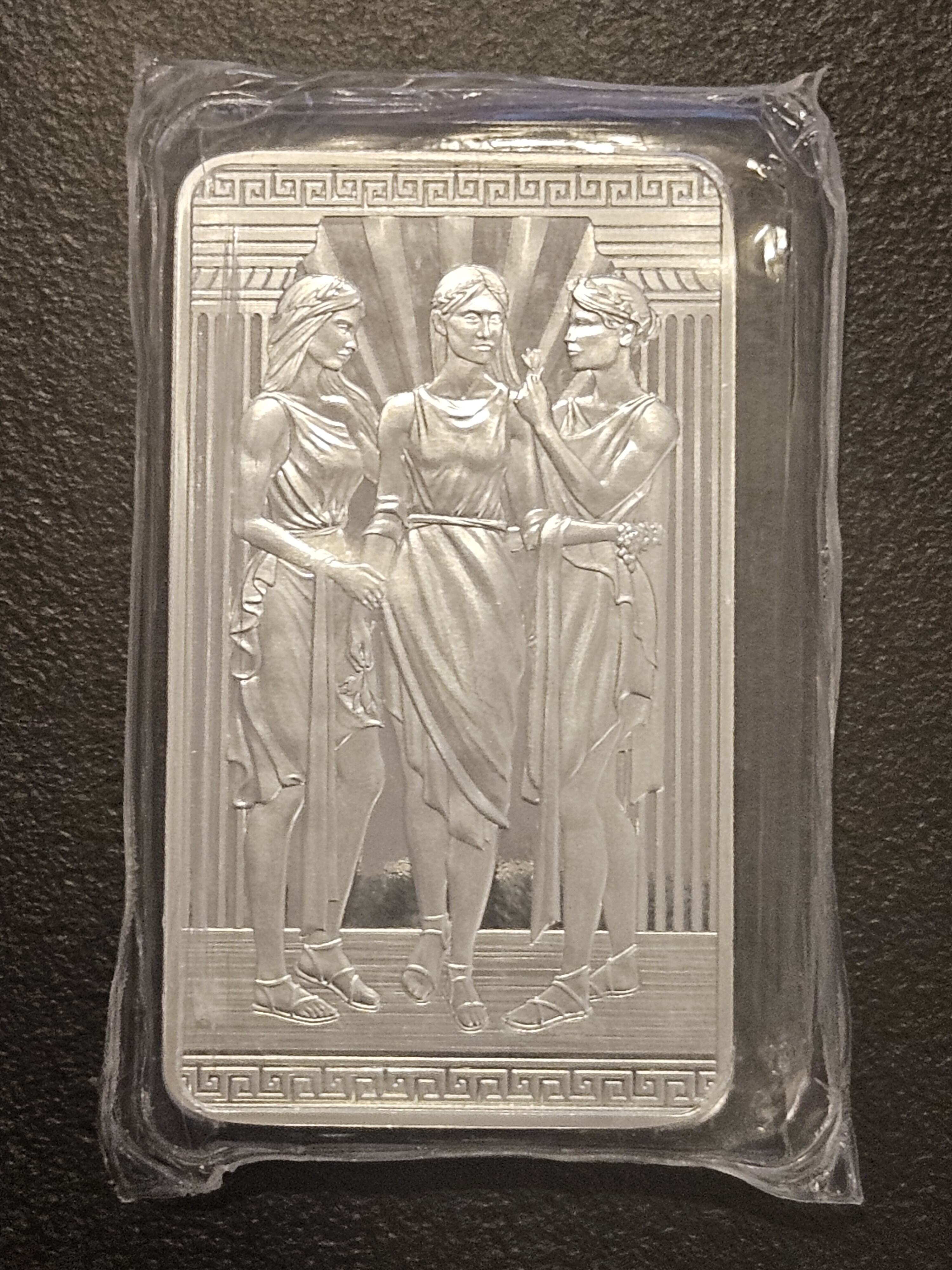 Royal Mint 10oz Three Graces Silver Bullion Bar for Sale - UK (Ungraded ...