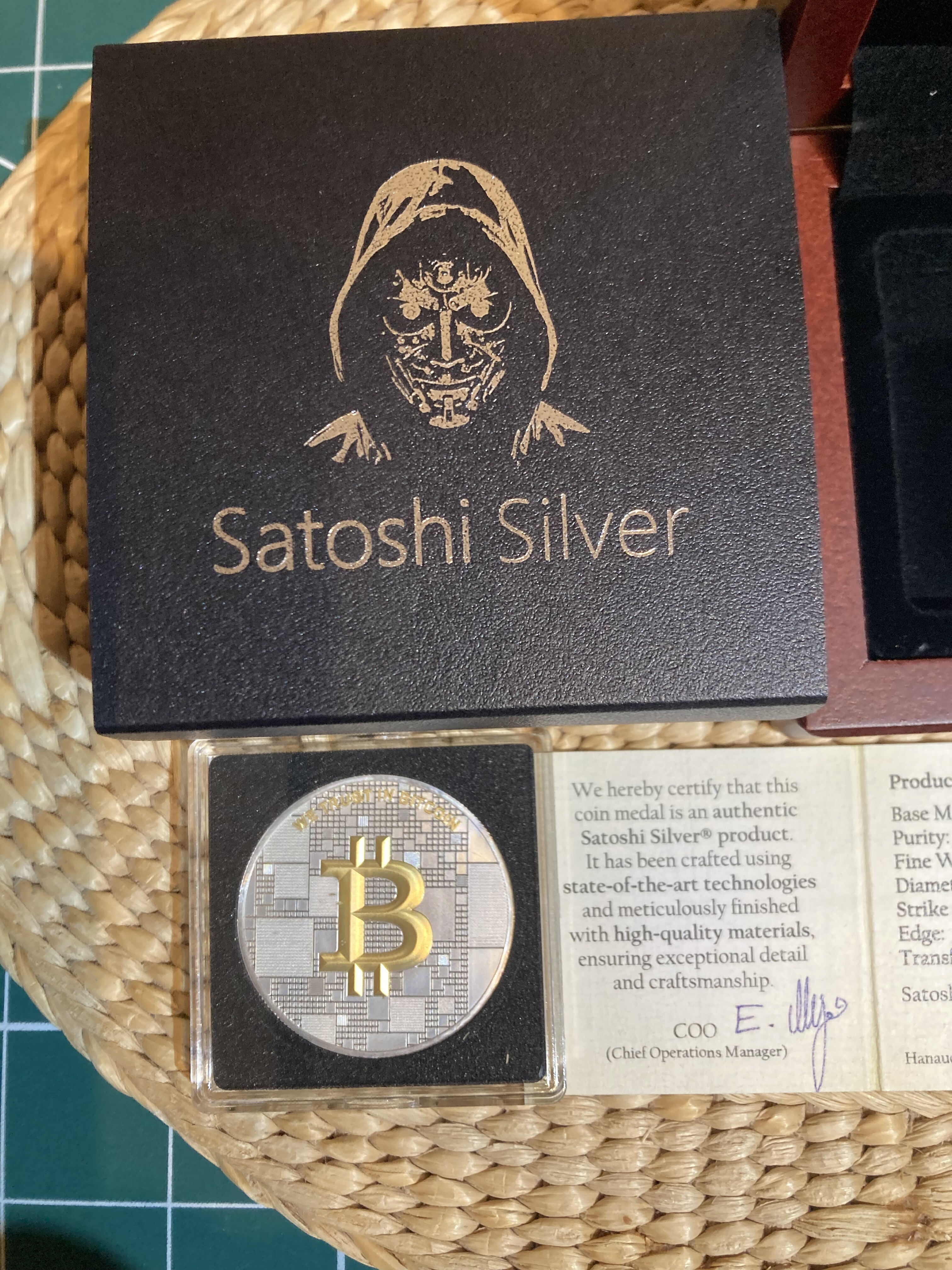 German Mint, 3x2025, .999 Satoshi Silver Bitcoins, 21g, 37mm dia rounds ...