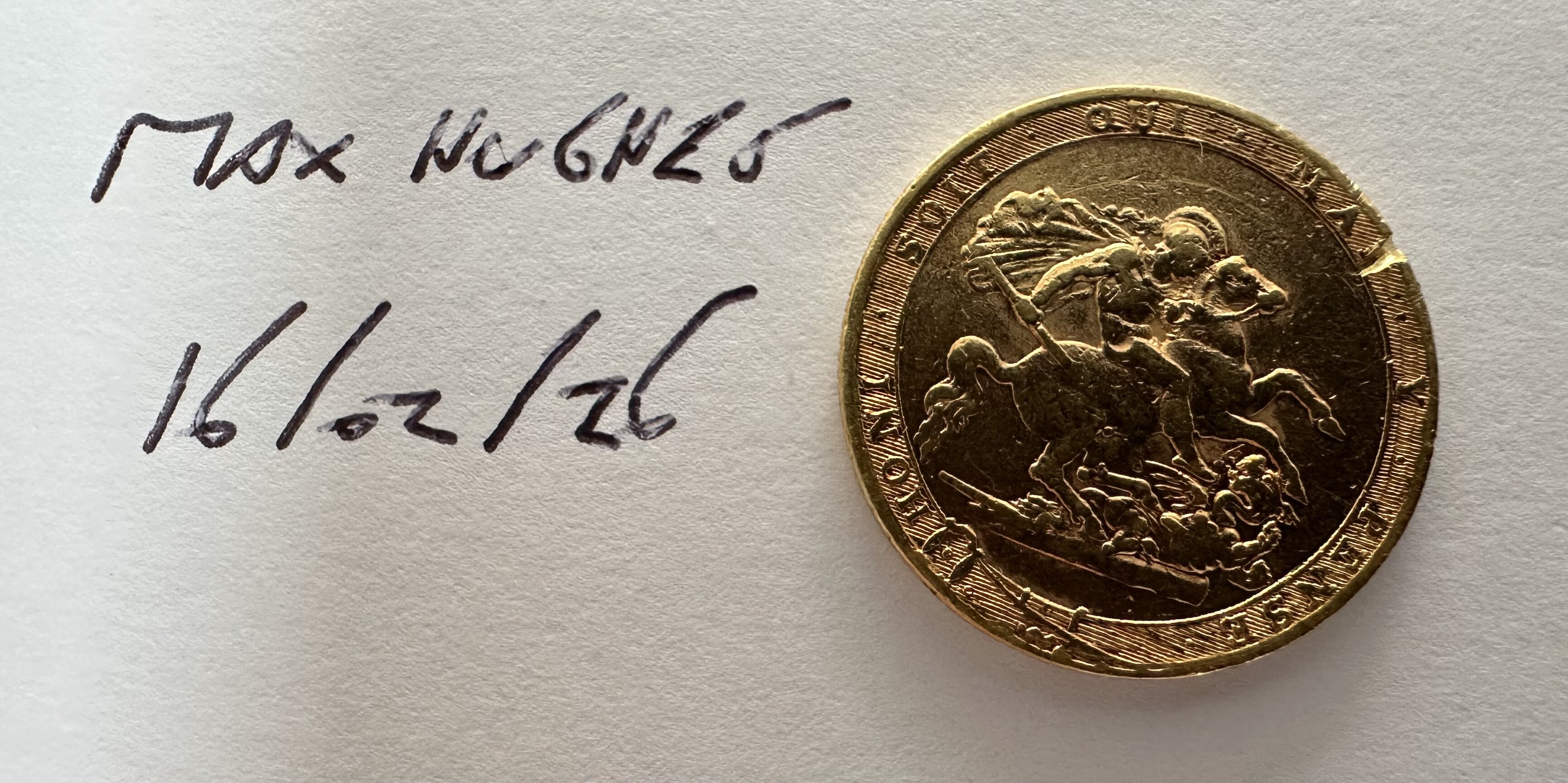 1817 Gold Sovereign First modern sovereign! The coin has been gilted £ ...