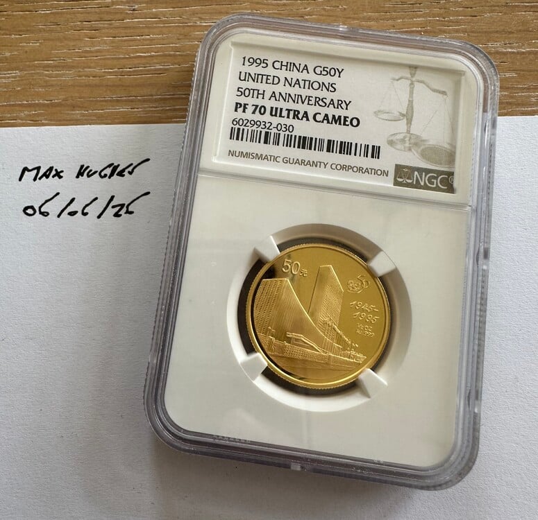 1995 United Nations Gold Proof 1/2oz PF70 £1750 plus postage - UK ...