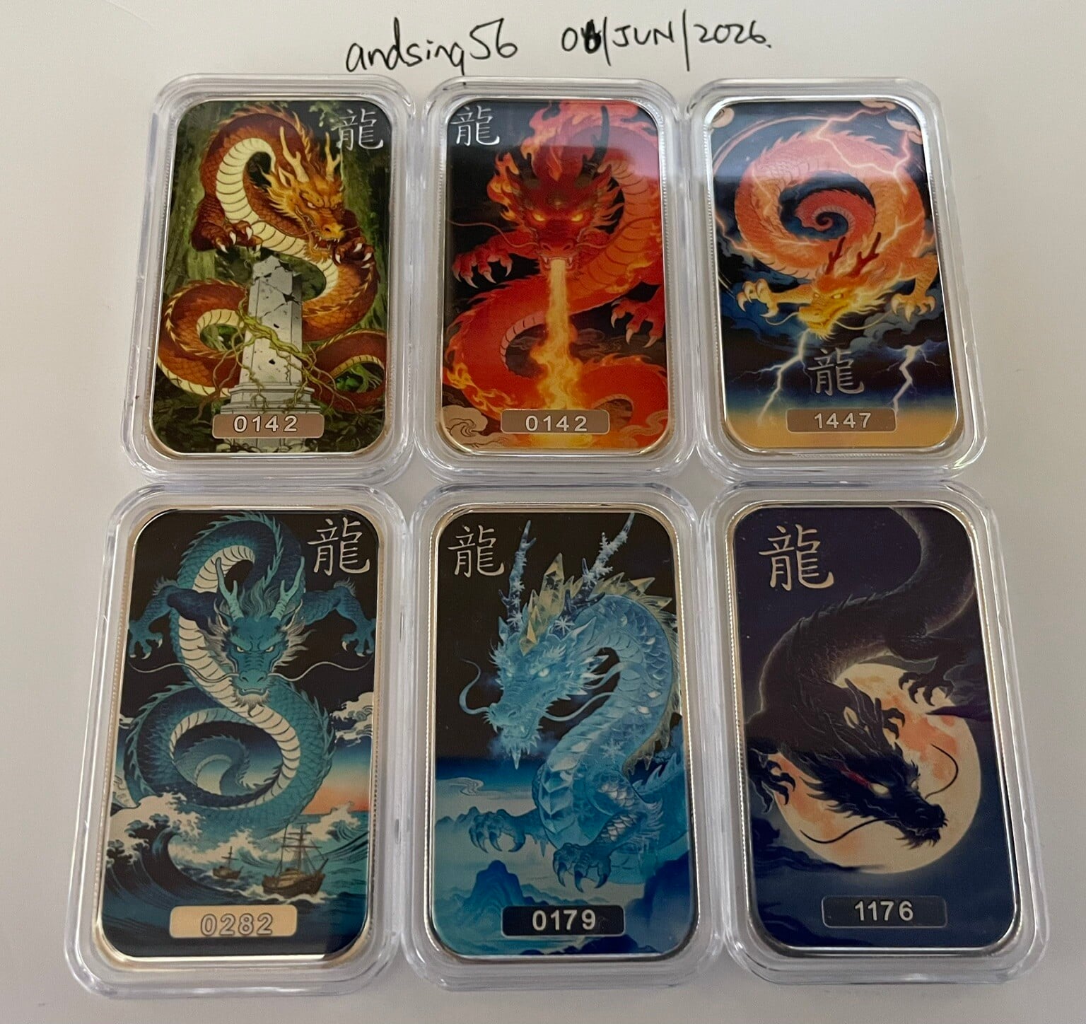 WTS: Scottsdale Mint 2026 1 oz Silver .999 Colorized Dragon series full ...