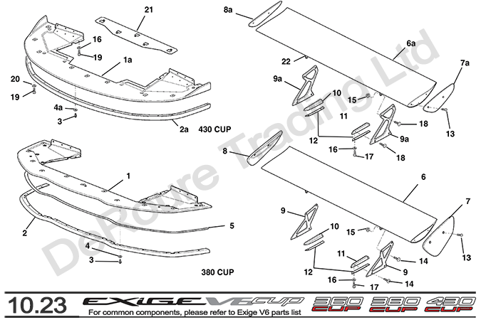 380/430 rear wing compatibility parts - Interior, Exterior, Lights ...