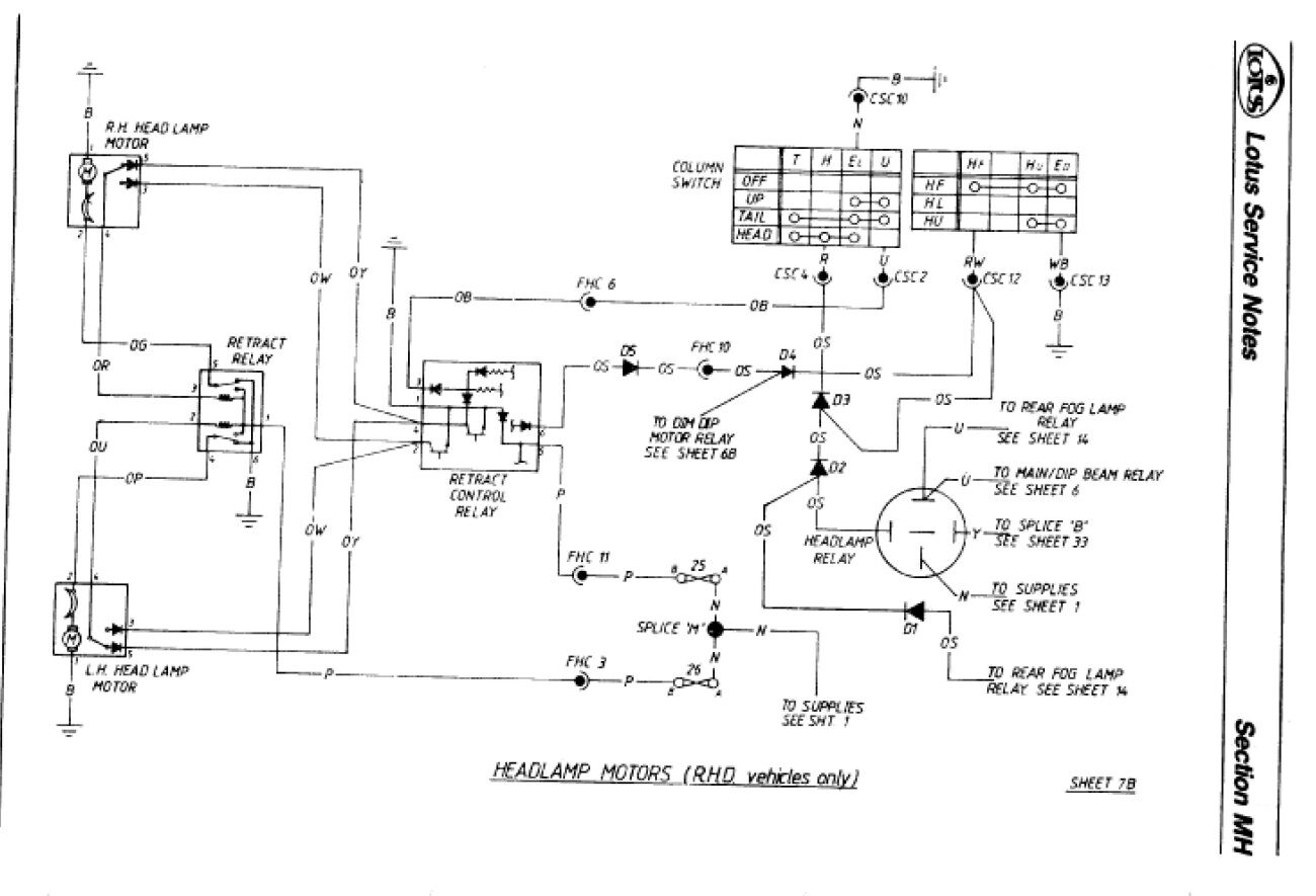 Headlamp Motors Relays wiring. - Interior, Exterior, Lights, Glass ...