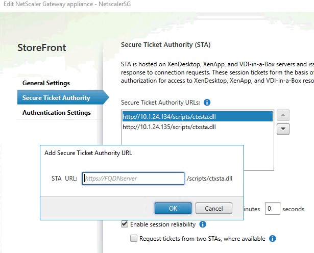 NS Gateway - Error then replaceing two STA-servers. - NetScaler Gateway ...