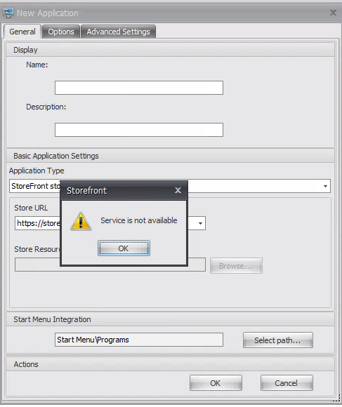 WEM Service - Citrix Cloud - StoreFront Apps - "Service is not ...