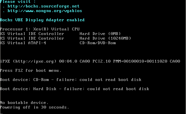 No bootable device after STORAGE fail. - Storage - Citrix Community