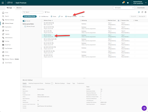 Citrix DaaS Power Management of Google Cloud Platform (GCP)-based ...
