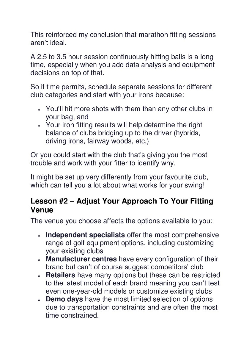Golf Club Fitting Worth: Costs And Lessons From 8 Different Fittings ...
