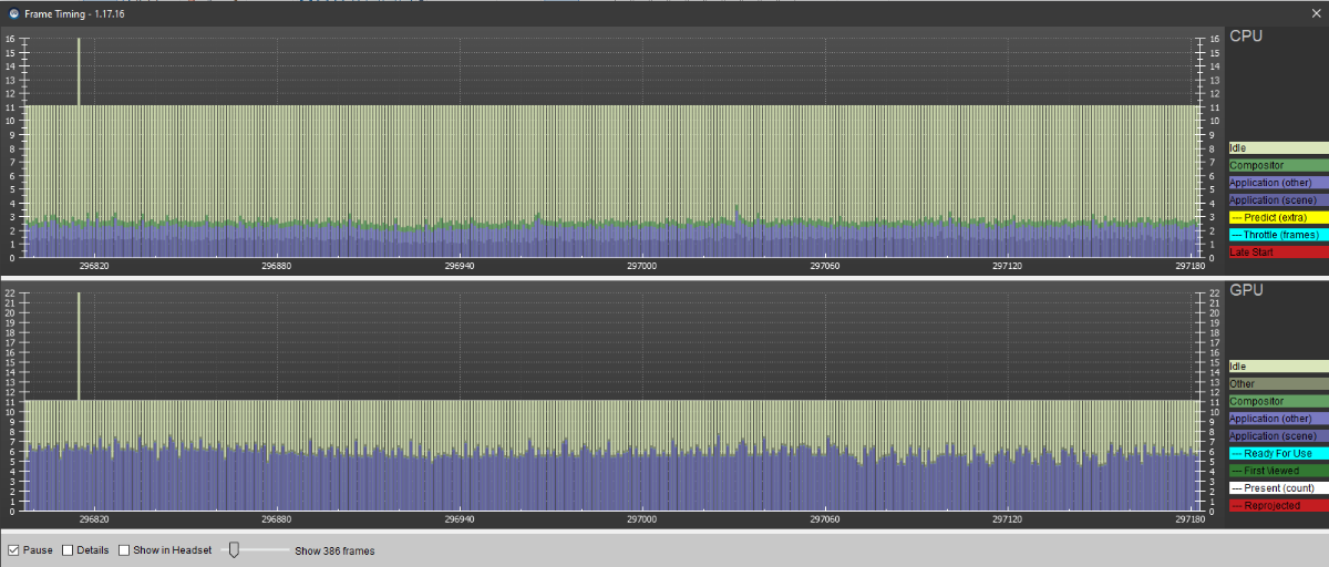 Really bad stutters - Seeking diagnosis. Show as pink lines on the ...