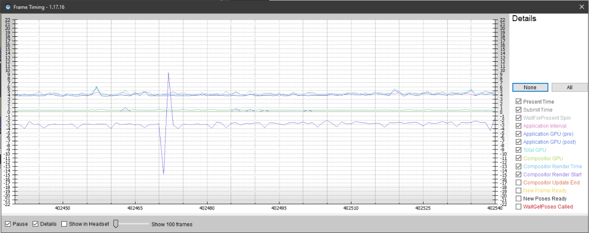 Really bad stutters - Seeking diagnosis. Show as pink lines on the ...