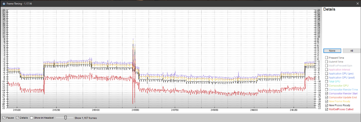 Really bad stutters - Seeking diagnosis. Show as pink lines on the ...
