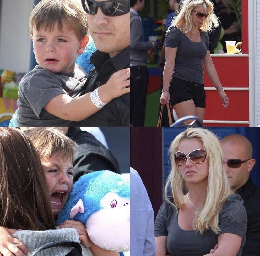 Heartbreaking Moment Of Britney Being Separated From Her Crying Son ...