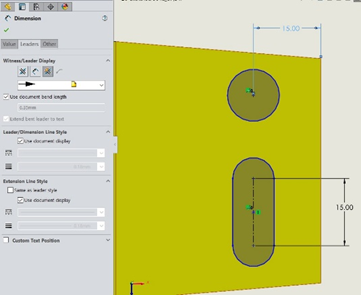 Dimension to arc or diameter vs center mark - SOLIDWORKS CAD ...