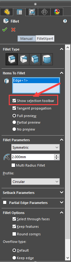 Fillet Creation - SOLIDWORKS CAD - GoEngineer Community