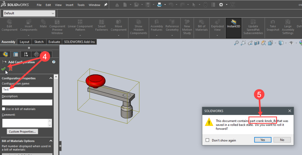 Components in roll-back state are preventing assembly creation ...
