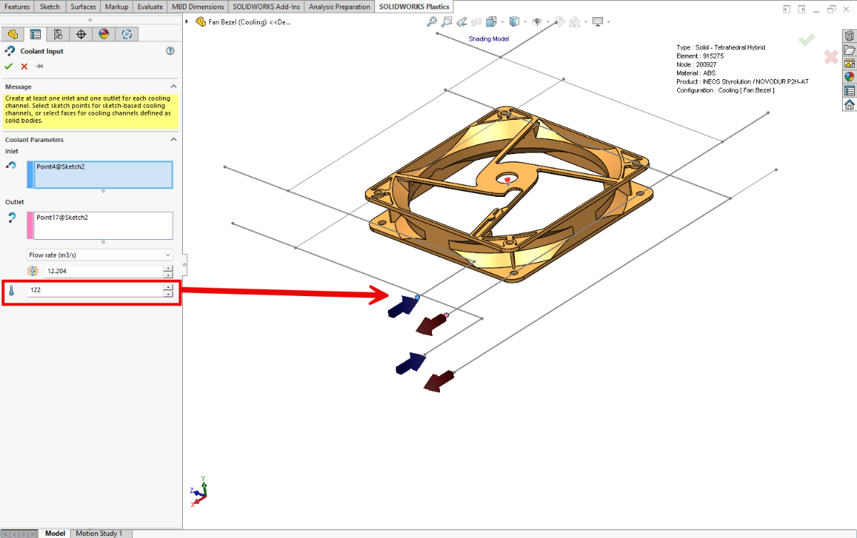 Solidworks Plastics 2019: Mold with 2 Cooling Temperatures - General Q ...