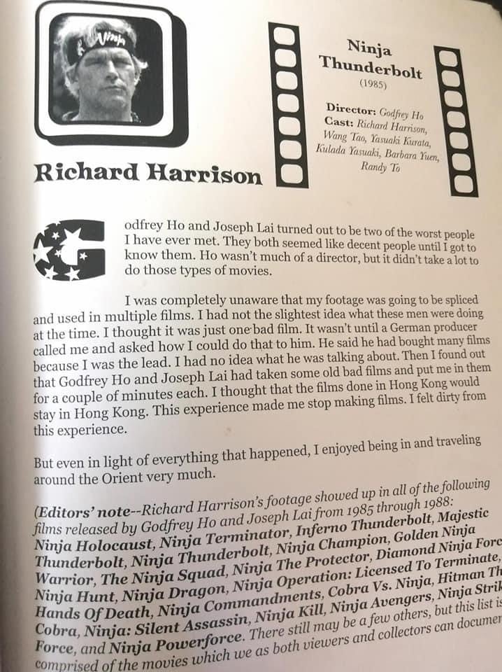 Did Godfrey Ho really con Richard Harrison? - General Discussion - Kung ...