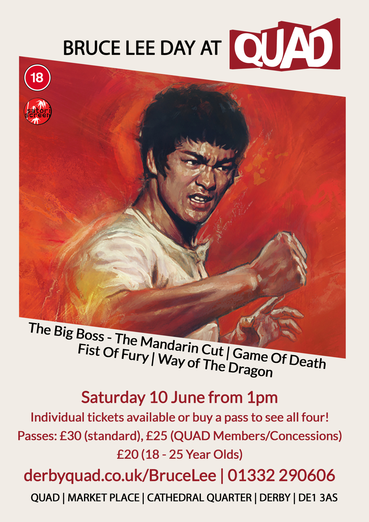 Bruce Lee Film Day - QUAD Cinema Derby UK - Bruce Lee - Kung Fu Fandom