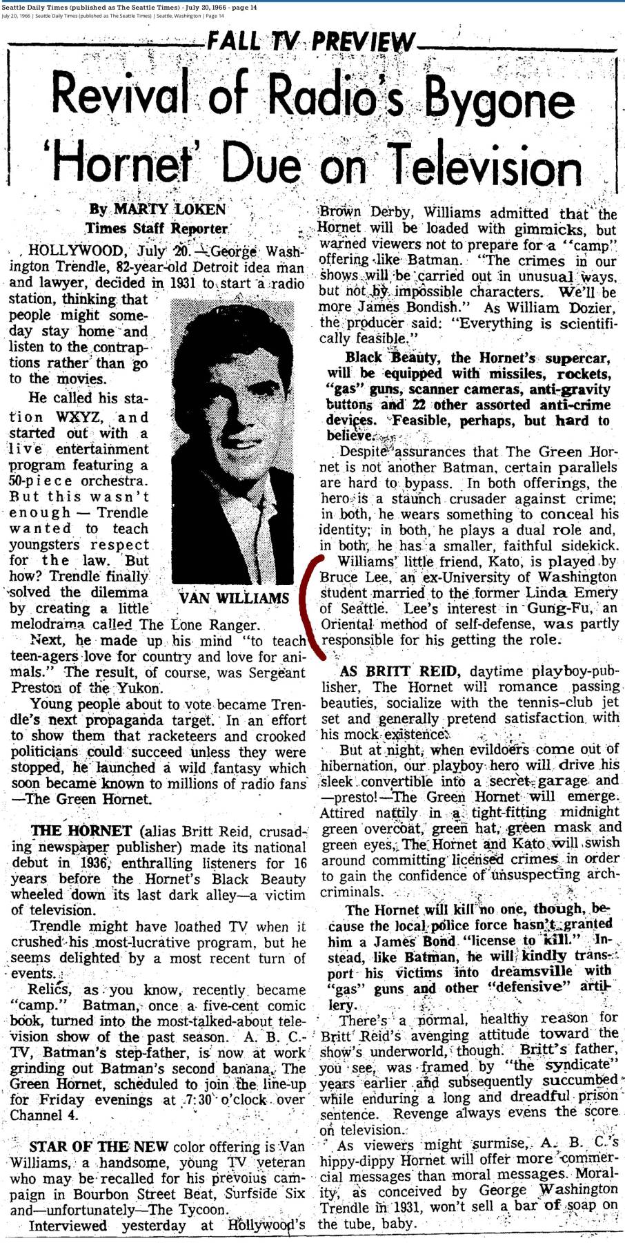 Bruce Lee in the Seattle Newspaper (1961-1967) - Bruce Lee - Kung Fu Fandom