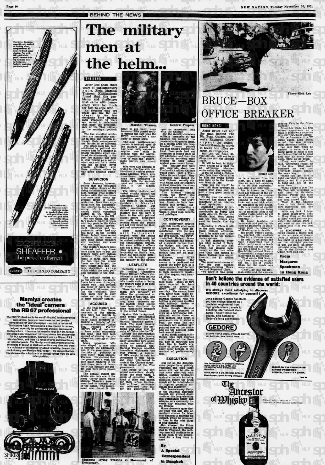Super rare interviews with Bruce Lee in "New Nation" Newspaper 1971-73 ...