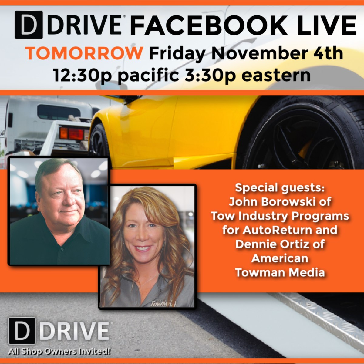 DRIVE LIVE with John Borowski & Dennie Ortiz "This Friday". - Industry ...