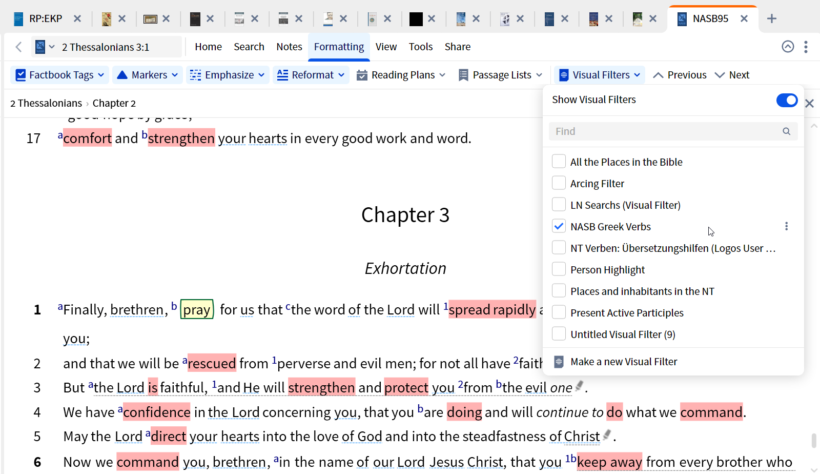 How to undo word and phrase highlightings - Logos and Verbum Forum ...