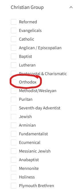 Has the Orthodox Christian Group Filter on the Logos.com website been ...