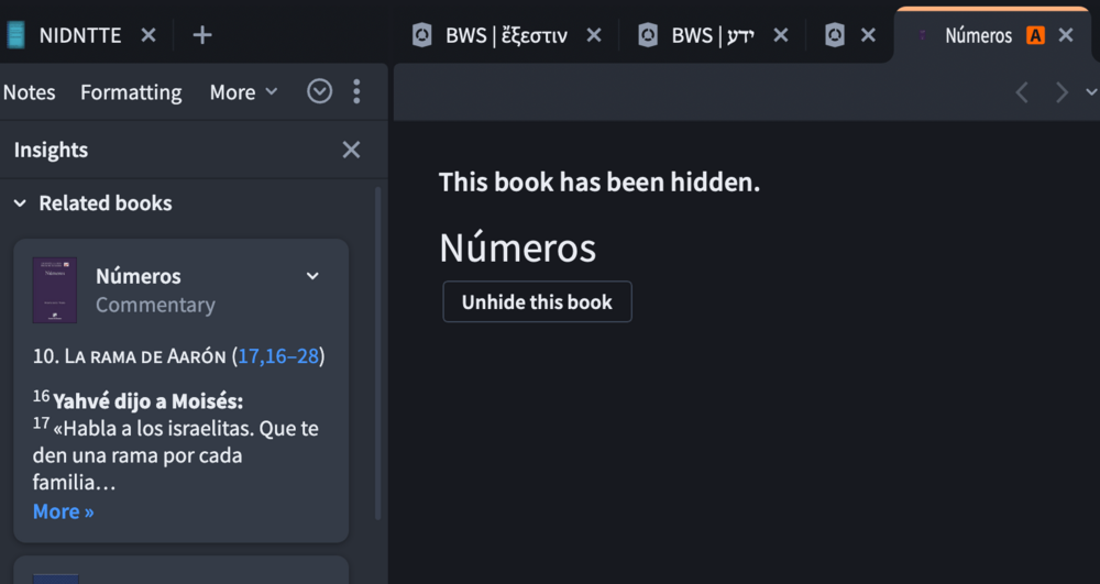 BUG: Insights "Related Books" section lists hidden books - Logos and ...