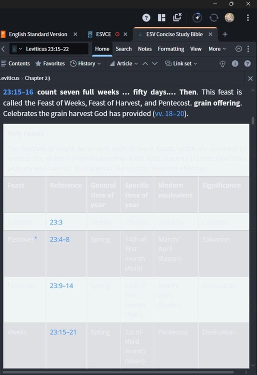 Display Issues with the ESV Concise Study Bible in Dark Mode - Logos ...