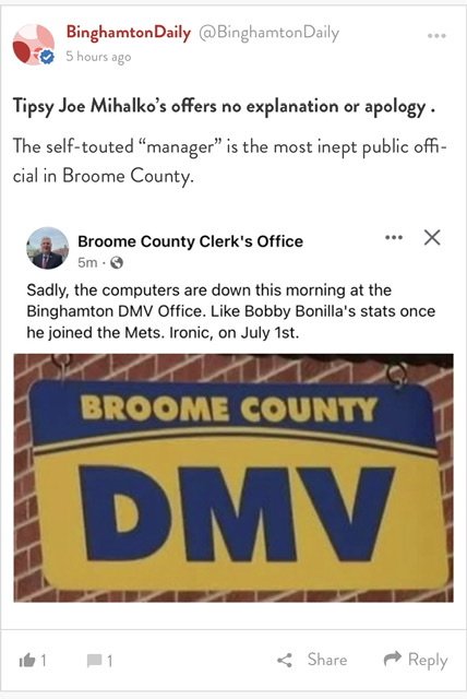 Tipsy Joe Mihalko can’t run the DMV. Now he’s making jokes instead ...