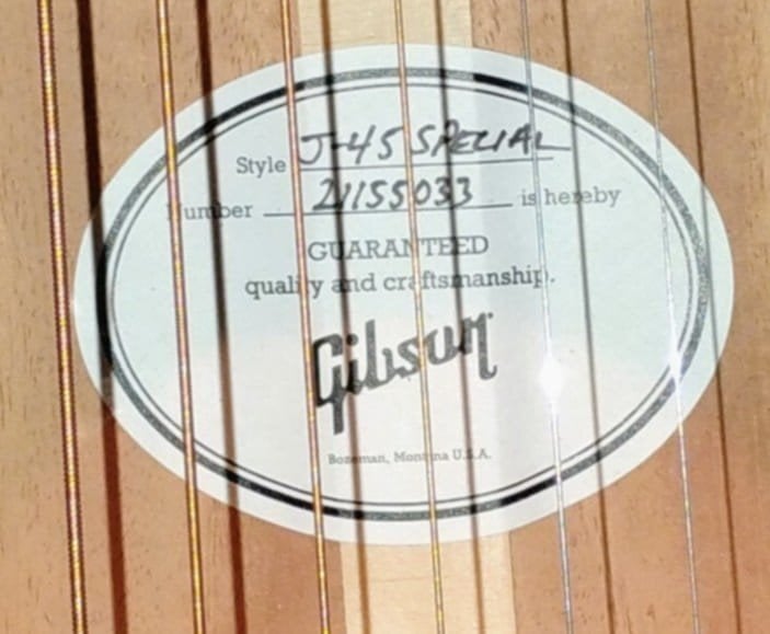 Hand printed Label - Gibson Acoustic - Gibson Brands Forums