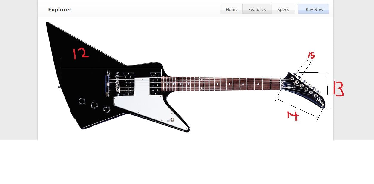 In Need of Gibson Explorer Dimensions - Gibson USA - Gibson Brands Forums