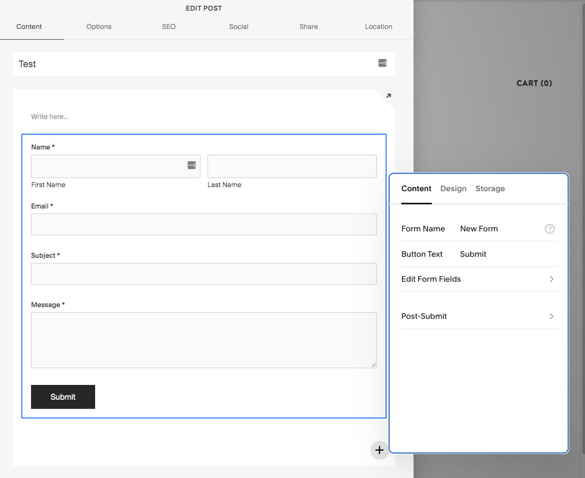 No Advanced tab on Form Block editor - Blocks - Squarespace Forum