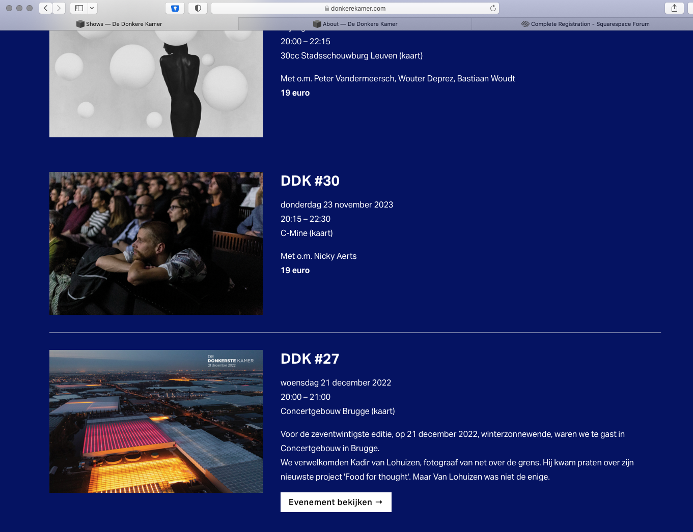 The "show events" button is displayed only for past events. - Blogs ...