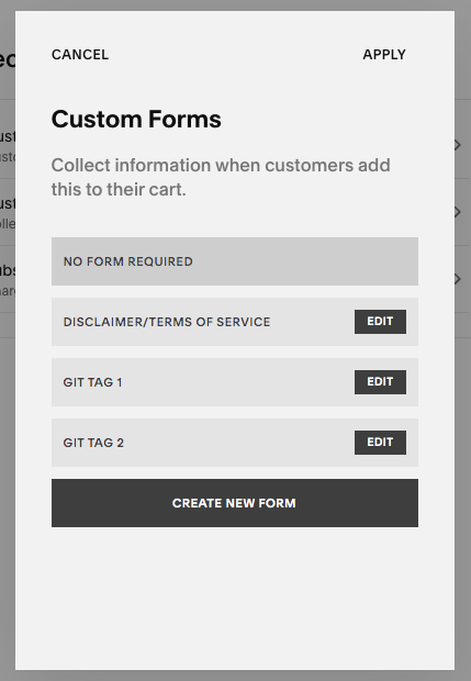 Custom Forms - as part of product page - Pages & Content - Squarespace ...