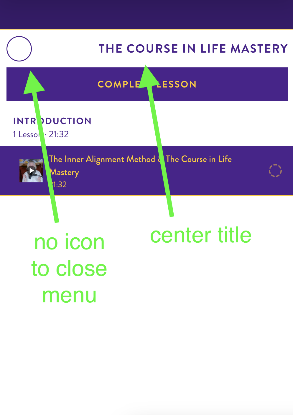 Issue with Course Navigation Menu on Mobile - Customize with code ...