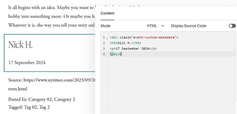 [Share] (Event Detail) Add custom info - Other - Squarespace Forum