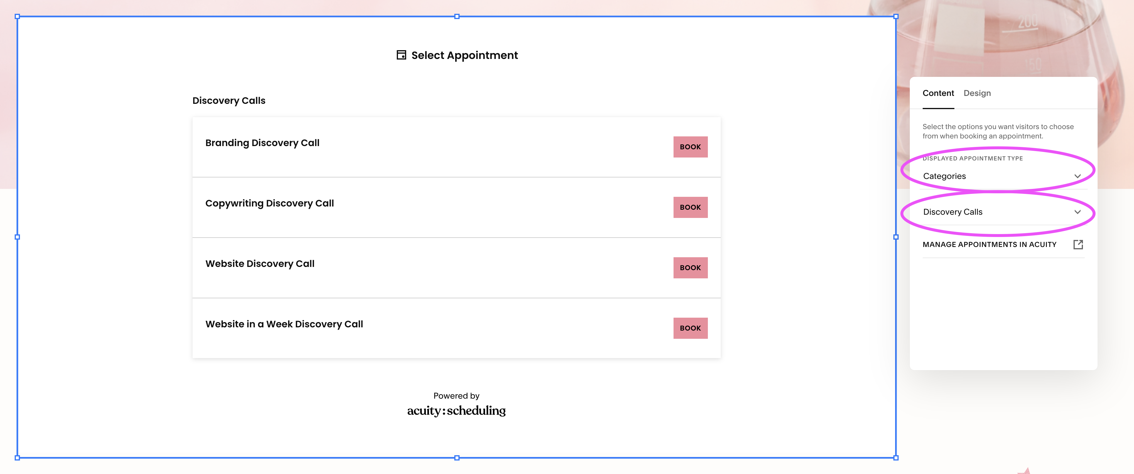 How do I add two Appt Types to my Scheduling Block on my Book a Call ...