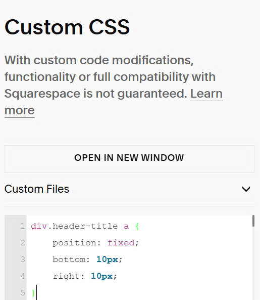 [Share] Float logo on bottom right of screen - Site Structure ...